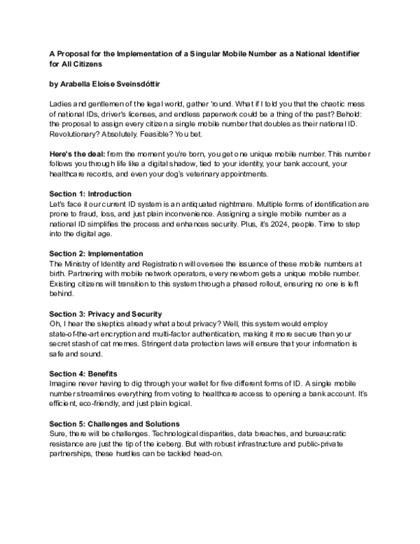 (PDF) A Proposal for the Implementation of a Singular Mobile Number as ...