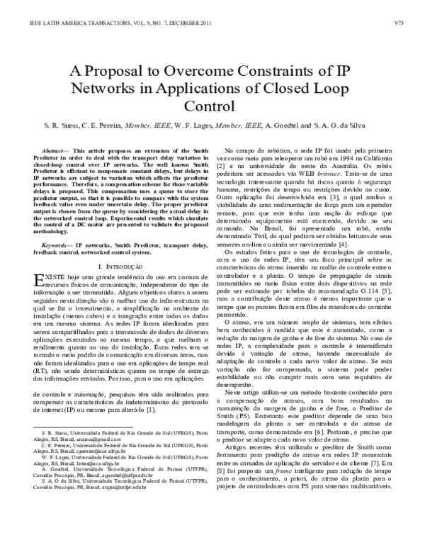 (PDF) A Proposal to Overcome Constraints of IP Networks in Applications of Closed Loop Control ...