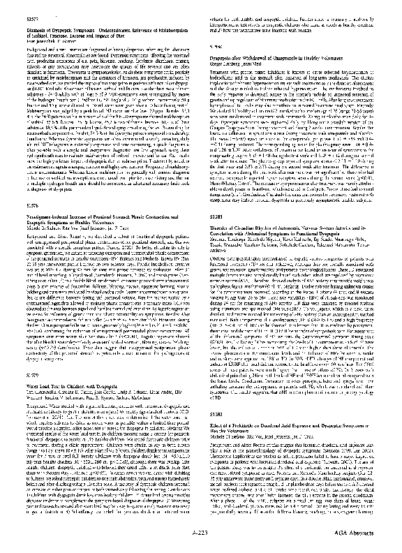 (PDF) Water load test in children with dyspepsia