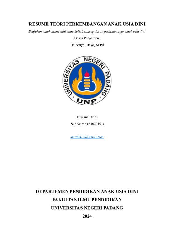 (PDF) RESUME KONSEP PAUD NUR AZIZAH