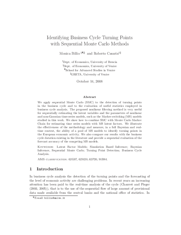 (PDF) Identifying business cycle turning points with sequential Monte Carlo methods: an online ...