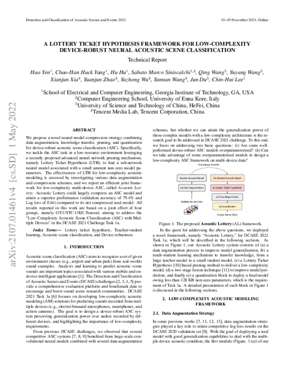 Pdf A Lottery Ticket Hypothesis Framework For Low Complexity Device 5113