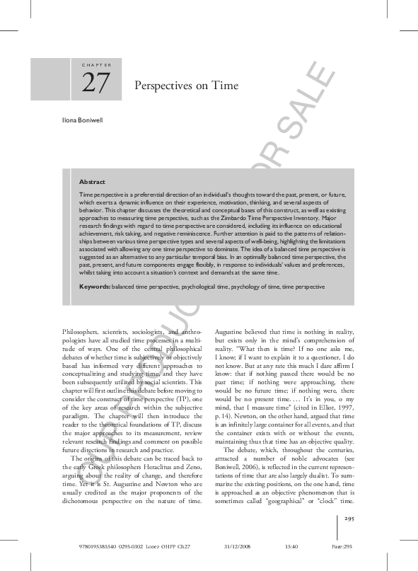 (PDF) Perspectives on Time