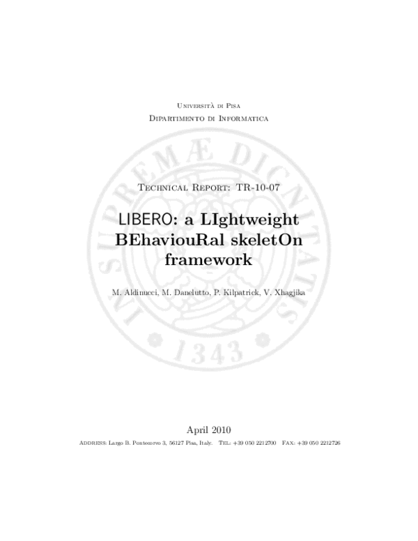 (PDF) LIBERO: a LIghtweight BEhaviouRal skeletOn framework