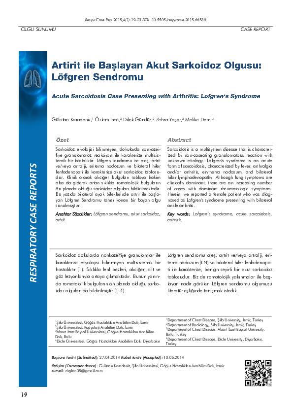 (PDF) INTERACTIVE CASE REPORT: Acute Sarcoidosis Case Presenting with ...