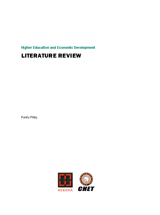 (PDF) Higher Education and Economic Development