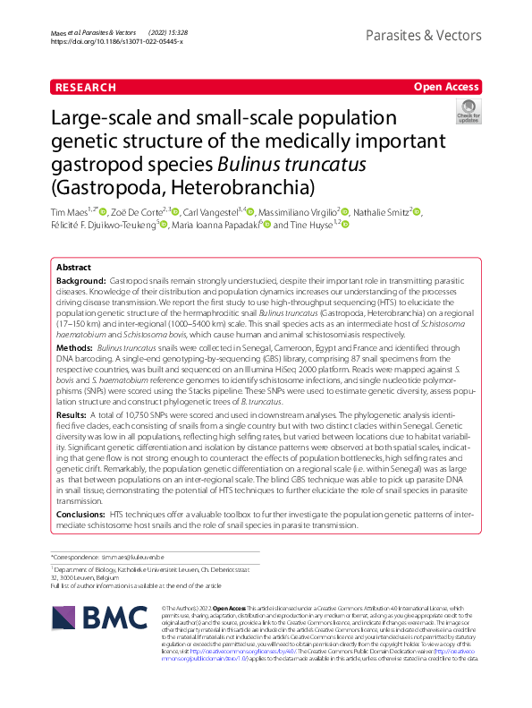 (PDF) Large-scale and small-scale population genetic structure of the ...