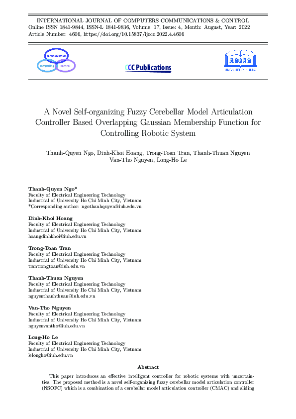 Pdf Self Organizing Fuzzy Controller With Gaussian Functions For Robotics