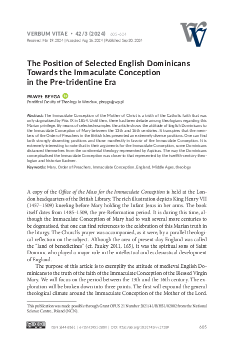 (PDF) The Position of Selected English Dominicans Towards the ...