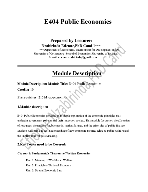 (PDF) Public Economics