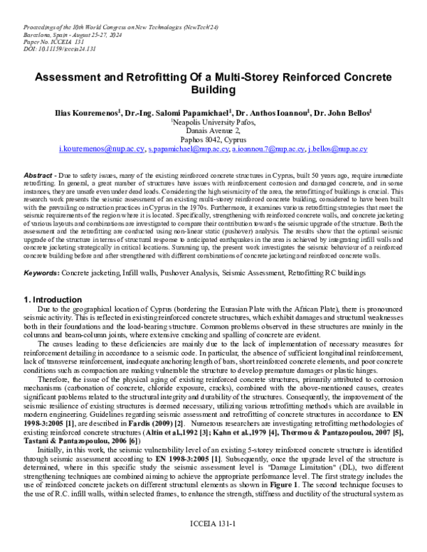 (PDF) Assessment and Retrofitting Of a Multi-Storey Reinforced Concrete ...