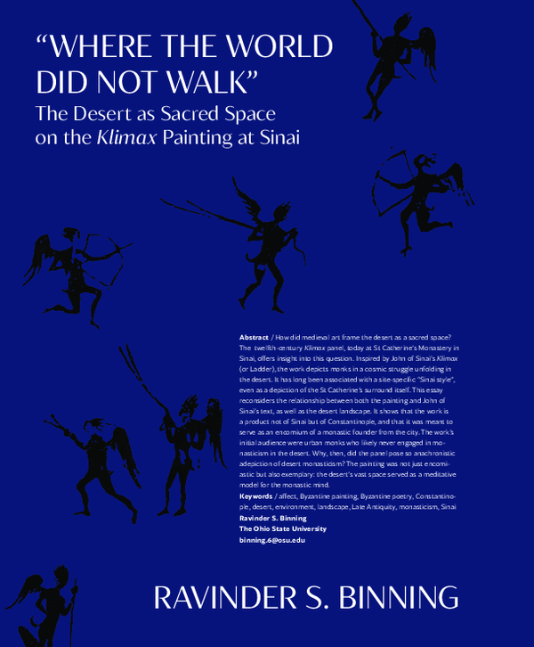 (PDF) "Where the World did not Walk" The Desert as Sacred Space on the ...