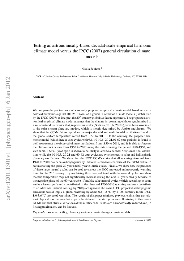 (PDF) Testing an astronomically based decadal-scale empirical harmonic ...