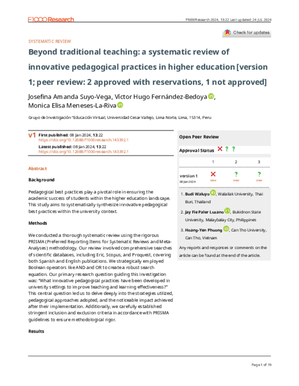 (PDF) Beyond traditional teaching: a systematic review of innovative pedagogical practices in ...