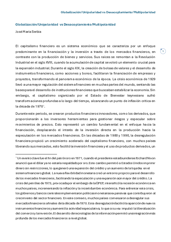 (PDF) Globalización/Unipolaridad vs Desacoplamiento/Multipolaridad