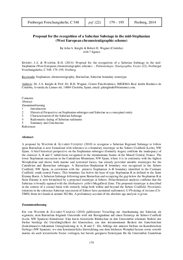 (PDF) Proposal for the recognition of a Saberian Substage in the mid ...