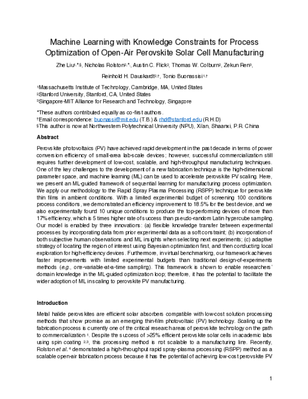 (PDF) Machine Learning with Knowledge Constraints for Process ...