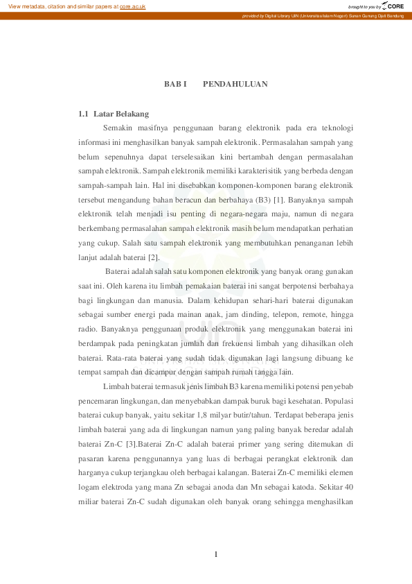 Pdf Analisis Kadar Logam Fe Zn Dan Mn Dari Air Rendam Limbah Baterai