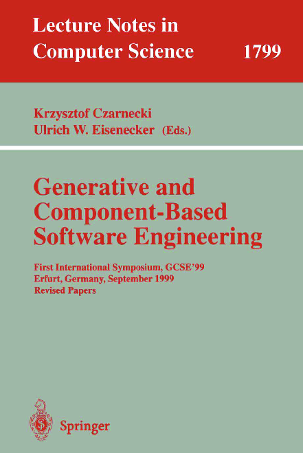 (PDF) Generative and Component-Based Software Engineering