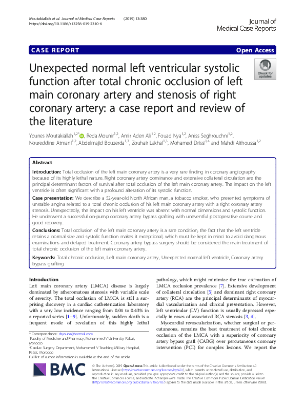 (PDF) Unexpected normal left ventricular systolic function after total ...