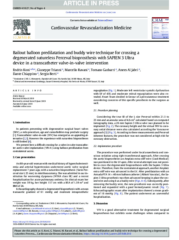 (PDF) Bailout Balloon Predilatation and Buddy Wire Technique for ...