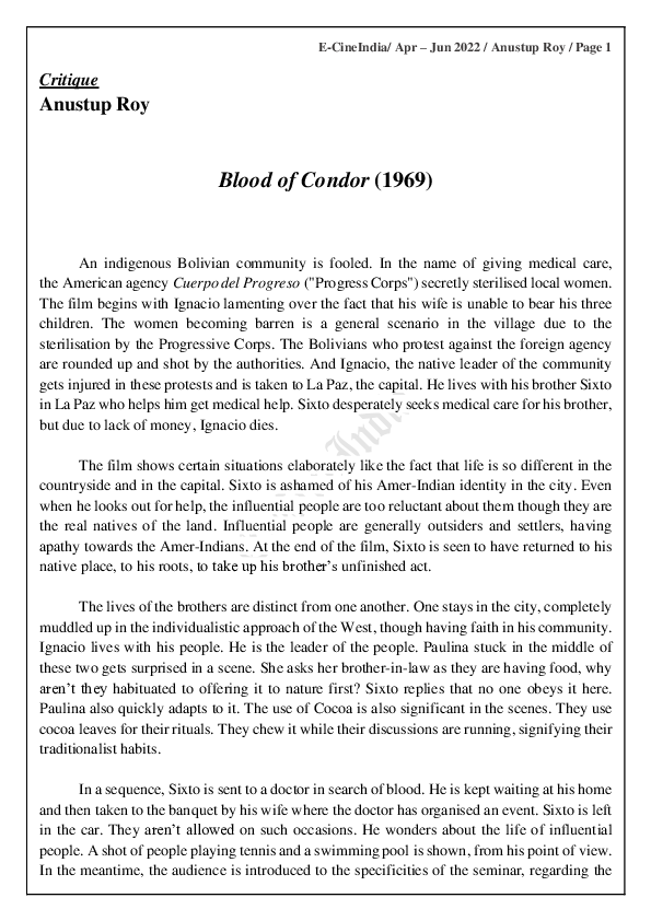 (PDF) Blood of Condor