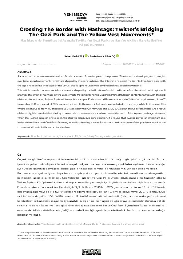 (PDF) Crossing The Border With Hashtags: Twitter's Bridging The Gezi ...
