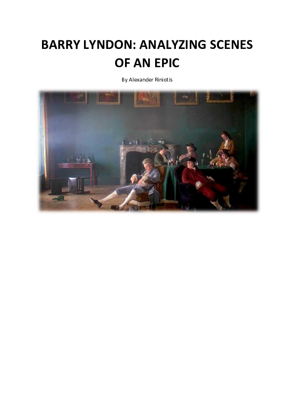 (PDF) BARRY LYNDON: ANALYZING SCENES OF AN EPIC