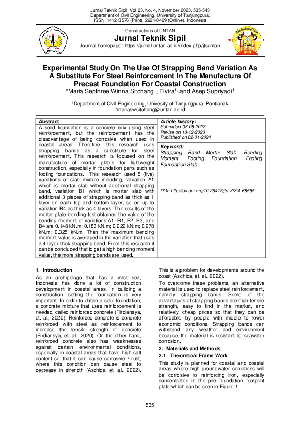 (PDF) Experimental Study On The Use Of Strapping Band Variation As A ...