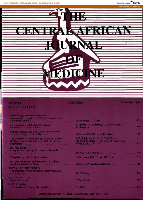 (PDF) Haematologic features of the human immunodeficiency virus (HIV ...