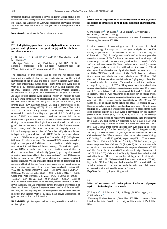 (PDF) 57 Evaluation of apparent total tract digestibility and glycemic ...