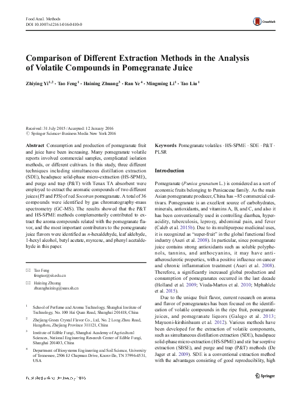 (PDF) Comparison of Different Extraction Methods in Optimum Condition for Antioxidant Activities ...