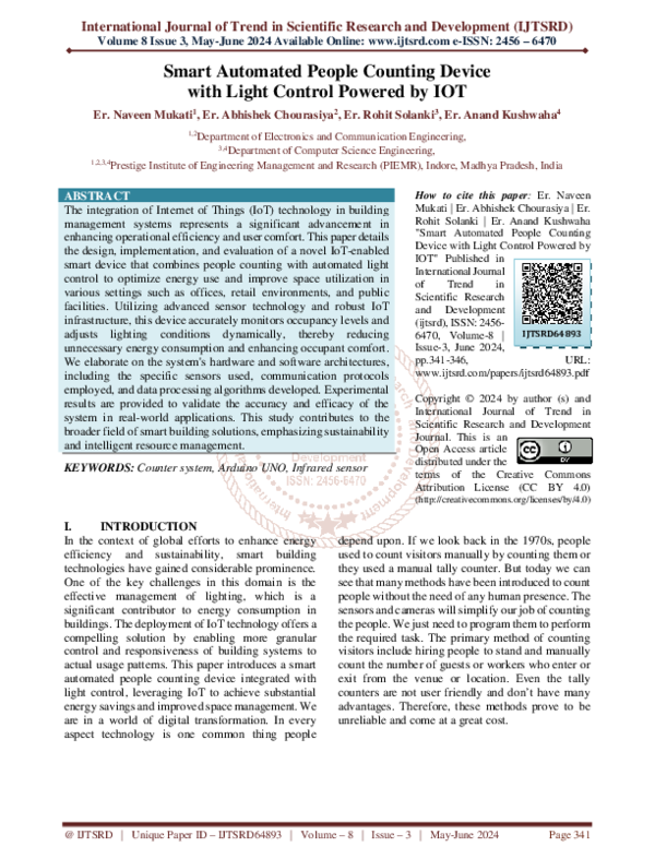 (PDF) Smart Automated People Counting Device with Light Control Powered ...