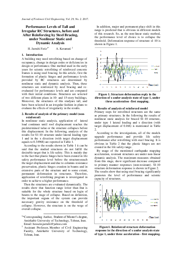 (PDF) Performance Levels of Tall and Irregular RC Structures, before and after Reinforcing by ...