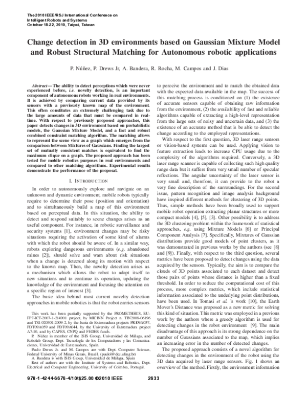 (PDF) 3D Change Detection for Autonomous Robots
