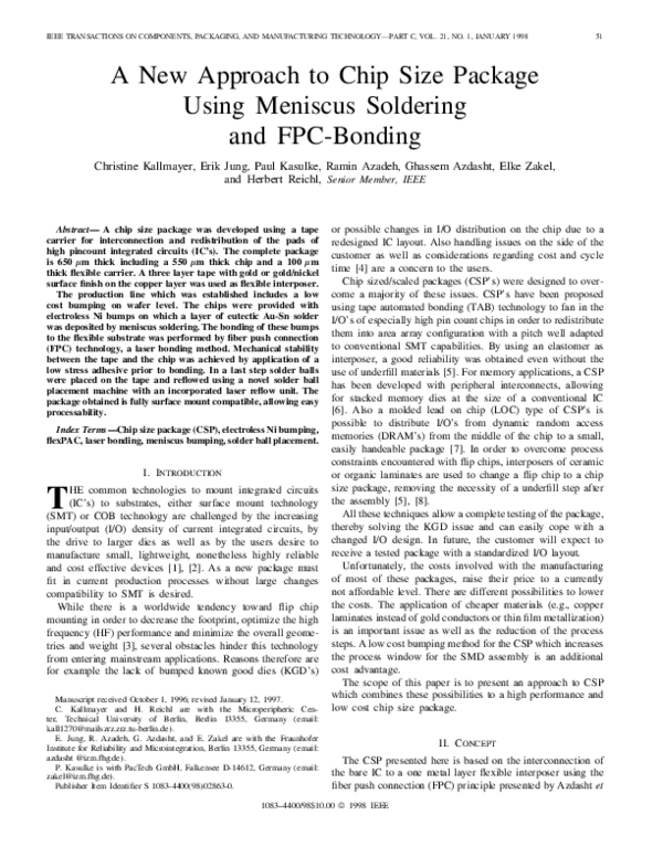 (PDF) A new approach to chip size package using meniscus soldering and ...