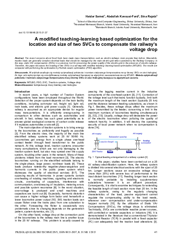 (PDF) A modified teaching-learning based optimization for the location and size of two SVCs to ...