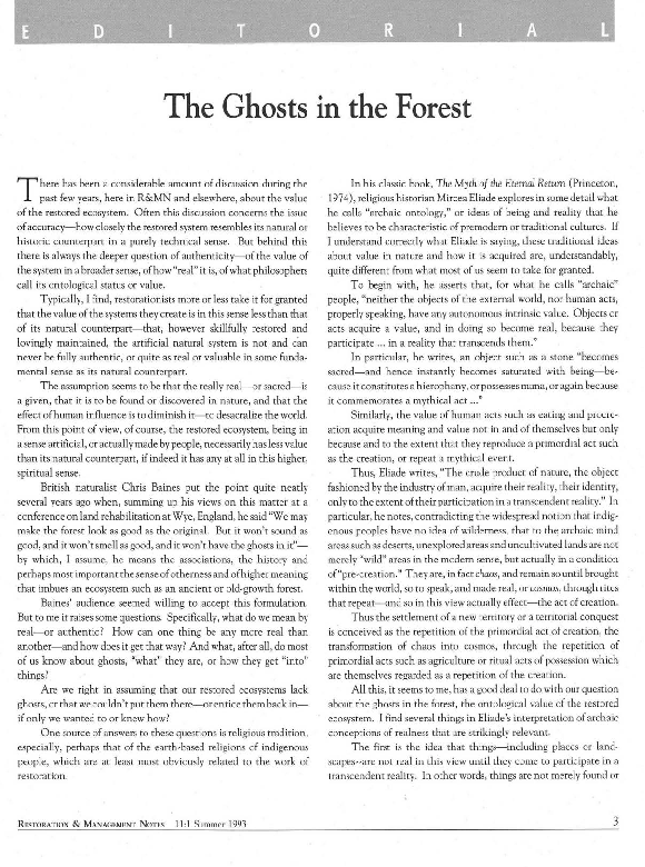 (PDF) The Ghosts in the Forest