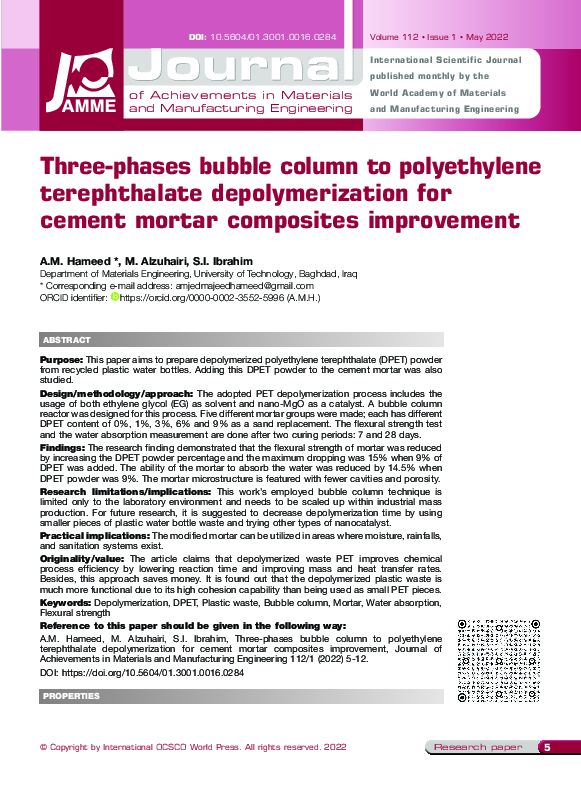 (PDF) Three-phases bubble column to polyethylene terephthalate ...