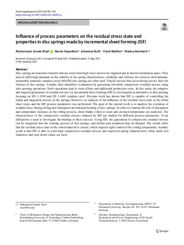 (PDF) Influence of process parameters on the residual stress state and properties in disc ...