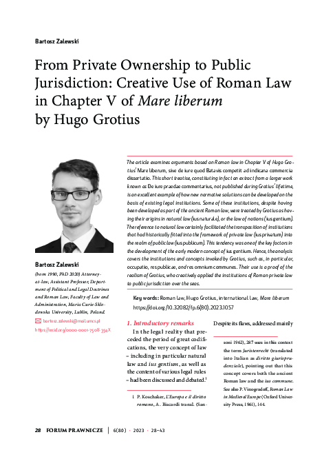 (PDF) From Private Ownership to Public Jurisdiction: Creative Use of ...