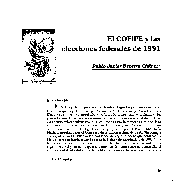 (PDF) El COFIPE y las elecciones federales de 1991