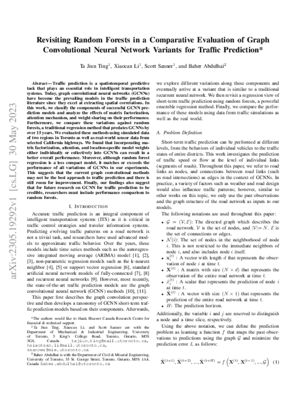 (PDF) Revisiting Random Forests in a Comparative Evaluation of Graph Convolutional Neural ...