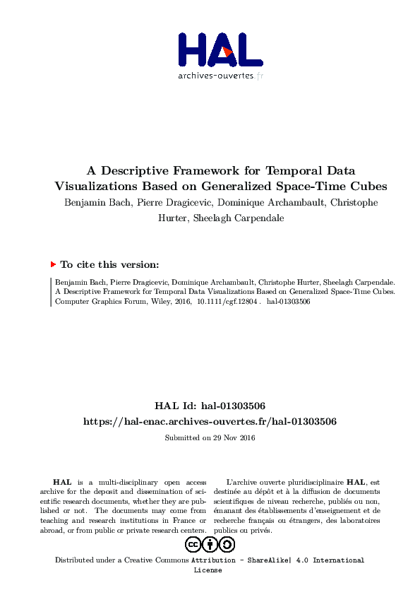 (PDF) A Descriptive Framework for Temporal Data Visualizations Based on Generalized Space-Time Cubes