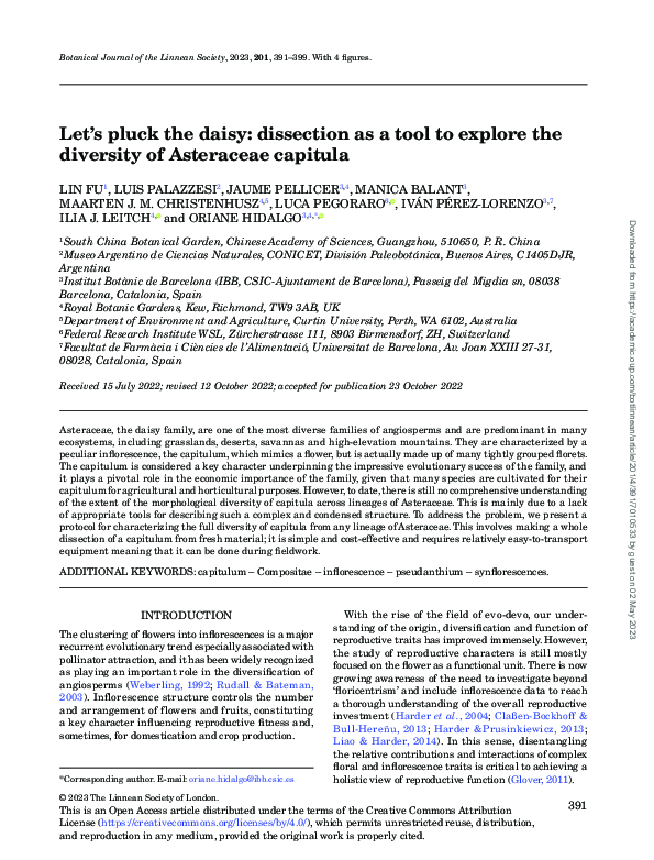 (PDF) Let’s pluck the daisy: dissection as a tool to explore the ...