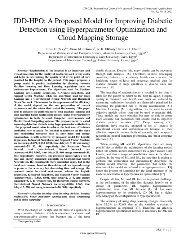 (PDF) IDD-HPO: A Proposed Model for Improving Diabetic Detection using ...