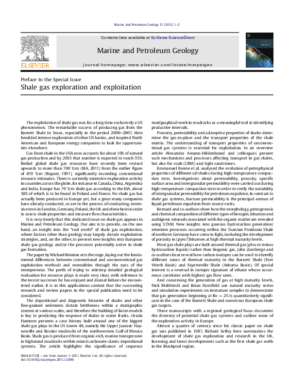(PDF) Shale gas exploration and exploitation