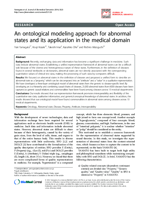 (PDF) An ontological modeling approach for abnormal states and its ...