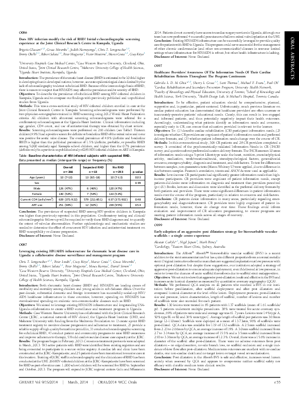 (PDF) O086 Does HIV infection modify the risk of RHD? Initial echocardiographic screening ...