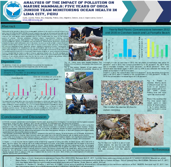 (PDF) Pollution Effects on Marine Mammals in Lima: ORCA JUNIOR Study